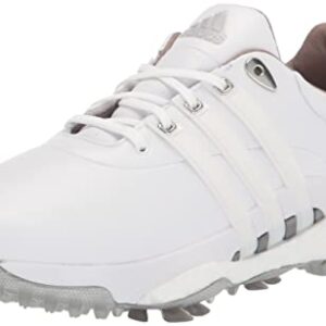 adidas Men's TOUR360 22 Golf Shoes, Footwear White/Footwear White/Silver Metallic, 11