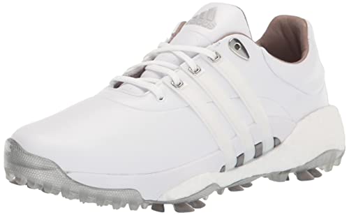 adidas Men's TOUR360 22 Golf Shoes, Footwear White/Footwear White/Silver Metallic, 11