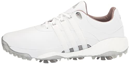 adidas Men's TOUR360 22 Golf Shoes, Footwear White/Footwear White/Silver Metallic, 11