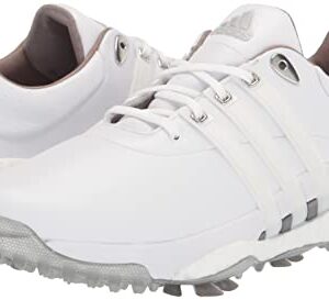 adidas Men's TOUR360 22 Golf Shoes, Footwear White/Footwear White/Silver Metallic, 11