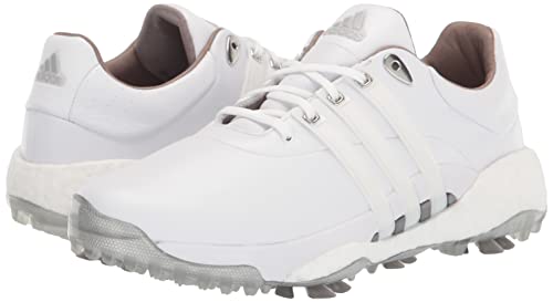 adidas Men's TOUR360 22 Golf Shoes, Footwear White/Footwear White/Silver Metallic, 11