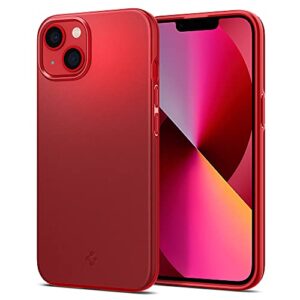 spigen thin fit designed for iphone 13 mini case (2021) - red