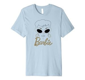 barbie 60th anniversary gold glasses premium t-shirt