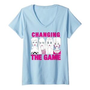 Barbie 60th Anniversary Changing the Game V-Neck T-Shirt