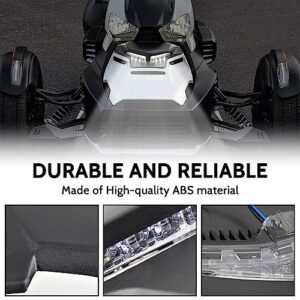 LED Auxiliary Light DRL Kit for Ryker, SAUTVS Black Hood Panel with Daytime Running Light for Can-Am Ryker 600 900 Sport & Ryker Rally Edition All Models Accessories (Replace #219400848#219401075)