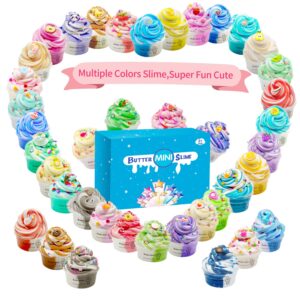 40 Pack Butter Slime kit,Educational Scented Sludge Toys,Party Favor Supplies,Super Soft,Non-Sticky, Very Suitable Birthday Gifts for Boys and Gir,Easter Filling Stuffers.