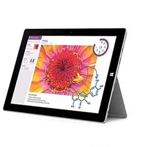 Microsoft Surface 3 10.8 FHD (1920x1280) Touchscreen 2-in-1 Education and Business Laptop Tablet (Intel Quad-Core Atom x7-Z8700, 4GB RAM, 64GB SSD) Mini DP, WiFi AC, Webcam, Windows 10 Pro (Renewed)