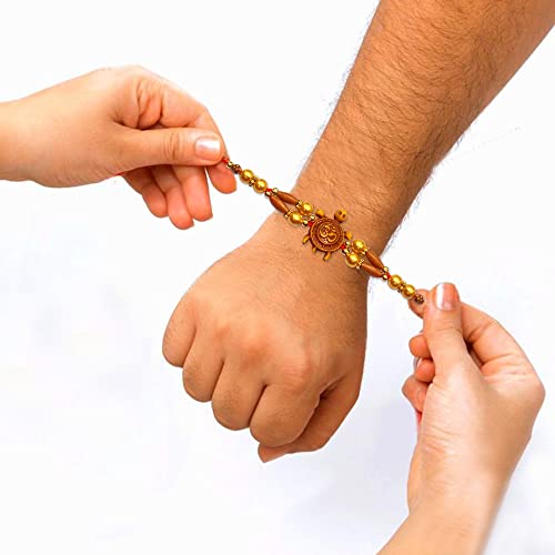 Set of 3 Fancy Rakhi Bracelet for Brother, Rakshabandhan Rakhee Thread, Indian Traditional Rakhi for lovely Brother & Bhabhi, Rakhi Bands for Loving Sibling Brother, Indian Designer Latest Rakhi for Bhai Thread Bracelets