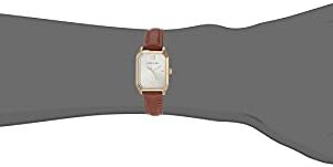 Anne Klein Women Japanese Quartz Dress Watch with Leather Strap, Brown, 13 (Model: AK/3874CHHY)