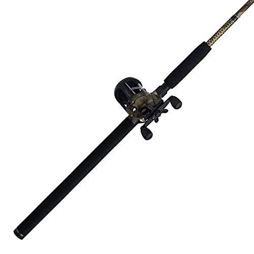 Ugly Stik 7’ Camo Conventional Fishing Rod and Reel Casting Combo, Right Handle Position, Ugly Tech Construction With Clear Tip Design, 1-Piece Rod, Size 20 2 Ball Bearing Conventional Reel