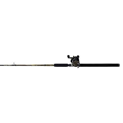 Ugly Stik 7’ Camo Conventional Fishing Rod and Reel Casting Combo, Right Handle Position, Ugly Tech Construction With Clear Tip Design, 1-Piece Rod, Size 20 2 Ball Bearing Conventional Reel