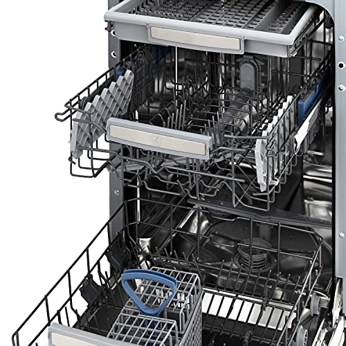 ZLINE 18" Tallac Series 3rd Rack Top Control Dishwasher in Stainless Steel and Traditonal Handle, 51dBa (DWV-304-18) (304 Stainless Steel)