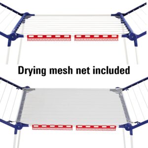 Leifheit Pegasus 200 Gullwing Drying Rack, White and Blue