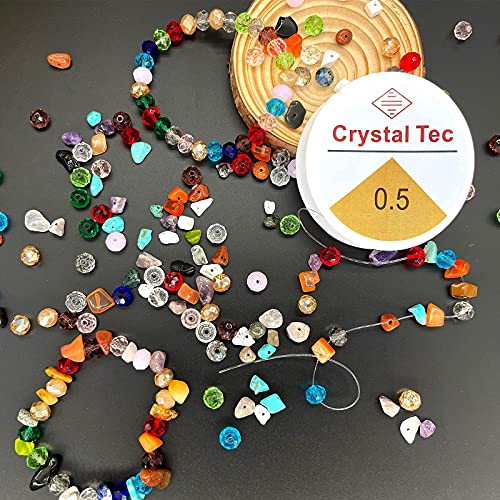 Crystal Beads for Jewelry Making Kit Briolette Glass and Gemstone Beads Assortment Wire Ring Making Kit with Crystals Jewelry Making Supplies for Necklace Earring Bracelet Beads Kits for Adults