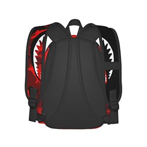 Vkaxopt Backpack Shark Teeth Camo Backpacks Travel Laptop Daypack Big Capacity Bookbag Fashion Durable for Men and Women,One Size