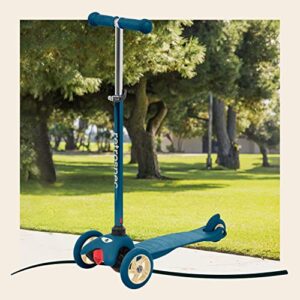 Retrospec Chipmunk Kick 3 Wheel Scooter for Kids, Toddlers, Girls & Boys - Padded Handlebars, PU Wheels, & Extra Wide Non-Slip Deck - Children 5 Years & Up - Navy