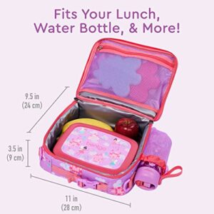 Bentgo® Kids Lunch Bag - Durable, Double Insulated, Water-Resistant Fabric, Interior & Exterior Zippered Pockets, Water Bottle Holder - Ideal for Children 3+ (Fairies)