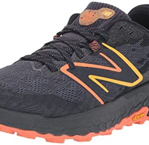 New Balance Men's Fresh Foam X Hierro V7 Running Shoe, Thunder/Vibrant Orange/Vibrant Apricot, 10 Wide