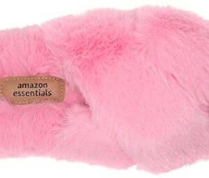 Amazon Essentials Women's Fluffy Slipper, Bright Pink, 8