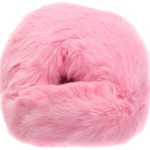 Amazon Essentials Women's Fluffy Slipper, Bright Pink, 8