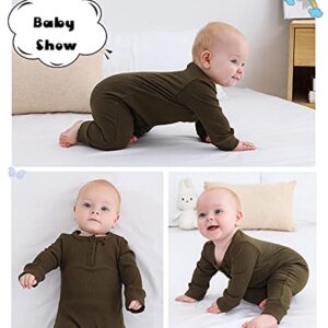 Newborn Baby Boy Girl One Piece Romper Jumpsuit Solid Ribbed Baby Boy Clothes Onesies Outfits