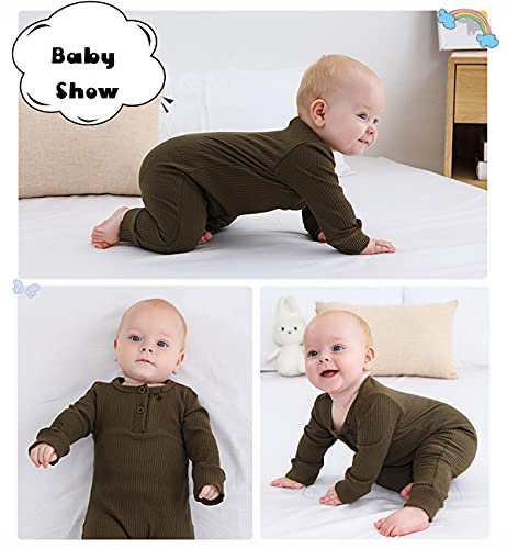 Newborn Baby Boy Girl One Piece Romper Jumpsuit Solid Ribbed Baby Boy Clothes Onesies Outfits