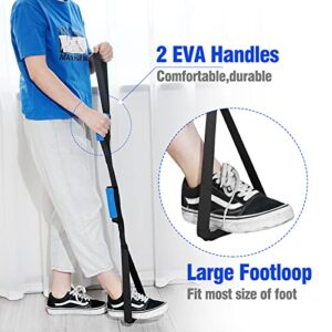 Homymusy Leg Lifter Strap, 40 inches with Durable SS304 Foot Loop-Mobility Aid for Disables and Elderly,Durable Tool for Hip&Knee Surgery Recovery