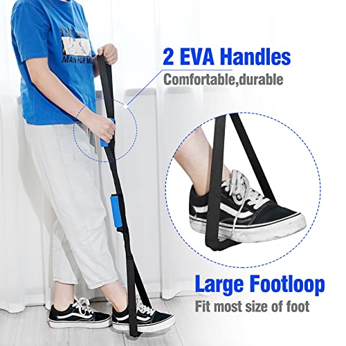 Homymusy Leg Lifter Strap, 40 inches with Durable SS304 Foot Loop-Mobility Aid for Disables and Elderly,Durable Tool for Hip&Knee Surgery Recovery