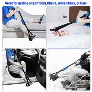 Homymusy Leg Lifter Strap, 40 inches with Durable SS304 Foot Loop-Mobility Aid for Disables and Elderly,Durable Tool for Hip&Knee Surgery Recovery