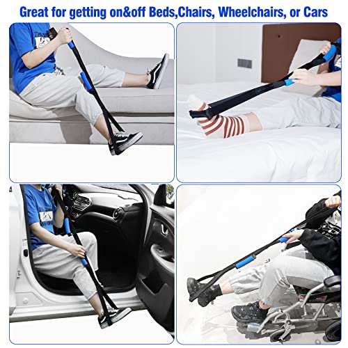 Homymusy Leg Lifter Strap, 40 inches with Durable SS304 Foot Loop-Mobility Aid for Disables and Elderly,Durable Tool for Hip&Knee Surgery Recovery