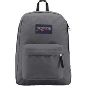 JanSport SuperBreak One Backpacks - Durable, Lightweight Bookbag with 1 Main Compartment, Front Utility Pocket with Built-in Organizer - Premium Backpack, Graphite Grey