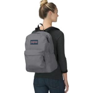 JanSport SuperBreak One Backpacks - Durable, Lightweight Bookbag with 1 Main Compartment, Front Utility Pocket with Built-in Organizer - Premium Backpack, Graphite Grey