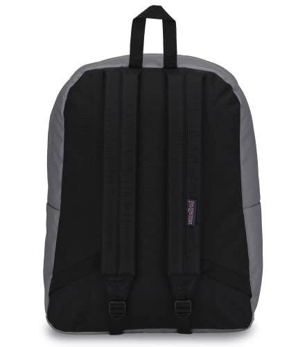 JanSport SuperBreak One Backpacks - Durable, Lightweight Bookbag with 1 Main Compartment, Front Utility Pocket with Built-in Organizer - Premium Backpack, Graphite Grey