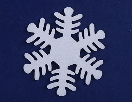 YYCRAFT 20 Felt Snowflake for Christmas Decorations Ornaments 3.5 Inch-White