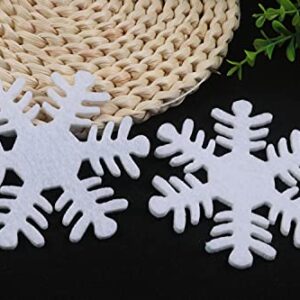 YYCRAFT 20 Felt Snowflake for Christmas Decorations Ornaments 3.5 Inch-White