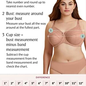 Glamorise Full Figure Plus Size MagicLift Natural Shape Front-Closure Bra Wirefree #1210