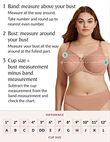 Glamorise Full Figure Plus Size MagicLift Natural Shape Front-Closure Bra Wirefree #1210