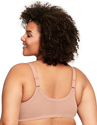 Glamorise Full Figure Plus Size MagicLift Natural Shape Front-Closure Bra Wirefree #1210