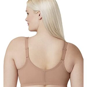 Glamorise Full Figure Plus Size MagicLift Natural Shape Front-Closure Bra Wirefree #1210