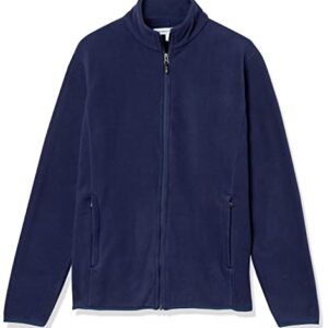 Amazon Essentials Men's Full-Zip Polar Fleece Jacket (Available in Big & Tall), Navy, X-Large