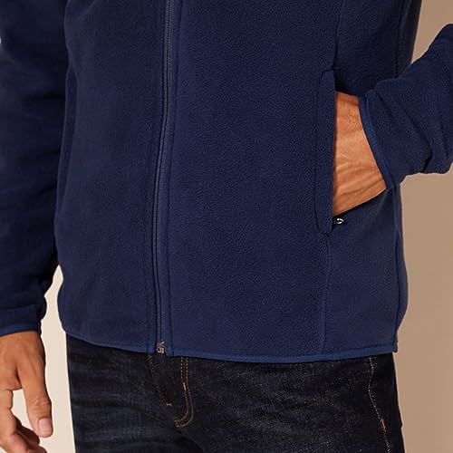 Amazon Essentials Men's Full-Zip Polar Fleece Jacket (Available in Big & Tall), Navy, X-Large