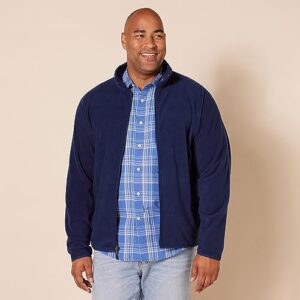 Amazon Essentials Men's Full-Zip Polar Fleece Jacket (Available in Big & Tall), Navy, X-Large