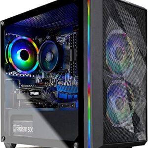 SkyTech Chronos Mini Gaming Computer PC Desktop - AMD Ryzen 5 3600 3.6 GHz, GTX 1650 4G, 500G SSD, 8G 3200, RGB Fans, AC WiFi, Windows 11 Home 64-bit