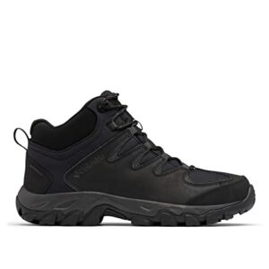 Columbia Men's Buxton Peak Mid II Hiking Shoe, Black/Shark, 12 Wide