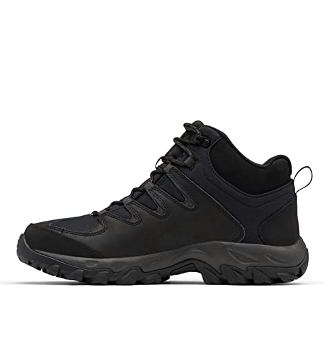 Columbia Men's Buxton Peak Mid II Hiking Shoe, Black/Shark, 12 Wide