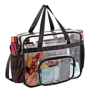 ueoe clear bags stadium approved,see through tote bag+shoulder strap large transparent bag