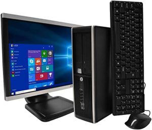 microsoft authorized refurbished- hp elite desktop pc computer intel core i5 3.1-ghz, 8 gb ram, 1 tb hard drive, dvdrw, 19 inch lcd monitor, keyboard, mouse, usb wifi, windows 10 (renewed)