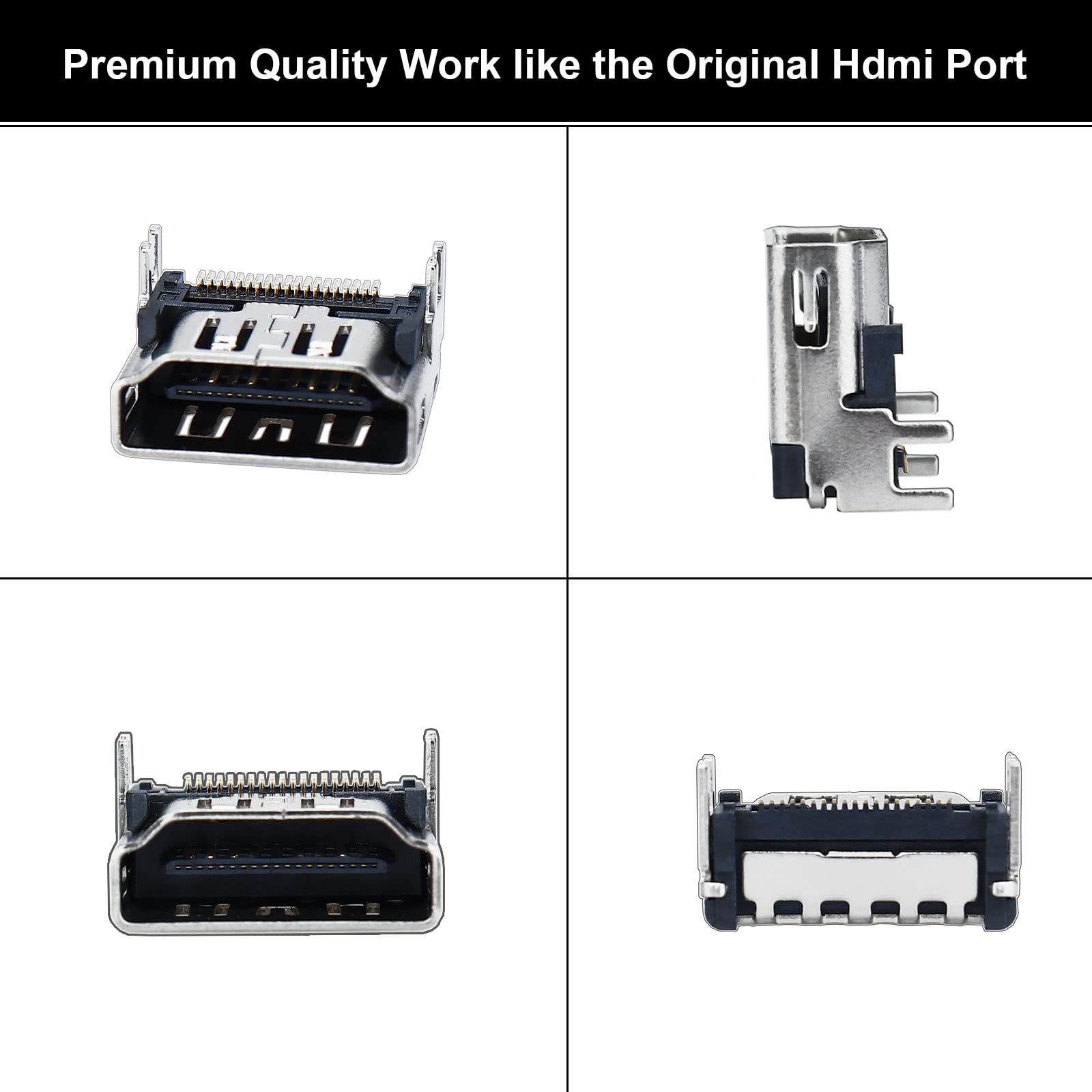 Aosai 1 Pcs HDMI Port Replacement for Sony Playstation 5 PS5 HDMI Display Socket Connector Jack (Silver - 1 Pcs)