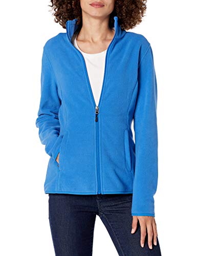 Amazon Essentials Women's Classic-Fit Full-Zip Polar Soft Fleece Jacket (Available in Plus Size), Royal Blue, Large