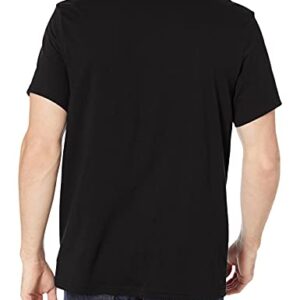 Calvin Klein Men's Chill Short Sleeve Crew Neck, Black W White Logo, L